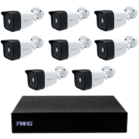 Kit Dvr 8 Canais 8 Câmeras Bullet Bnc KaBuM