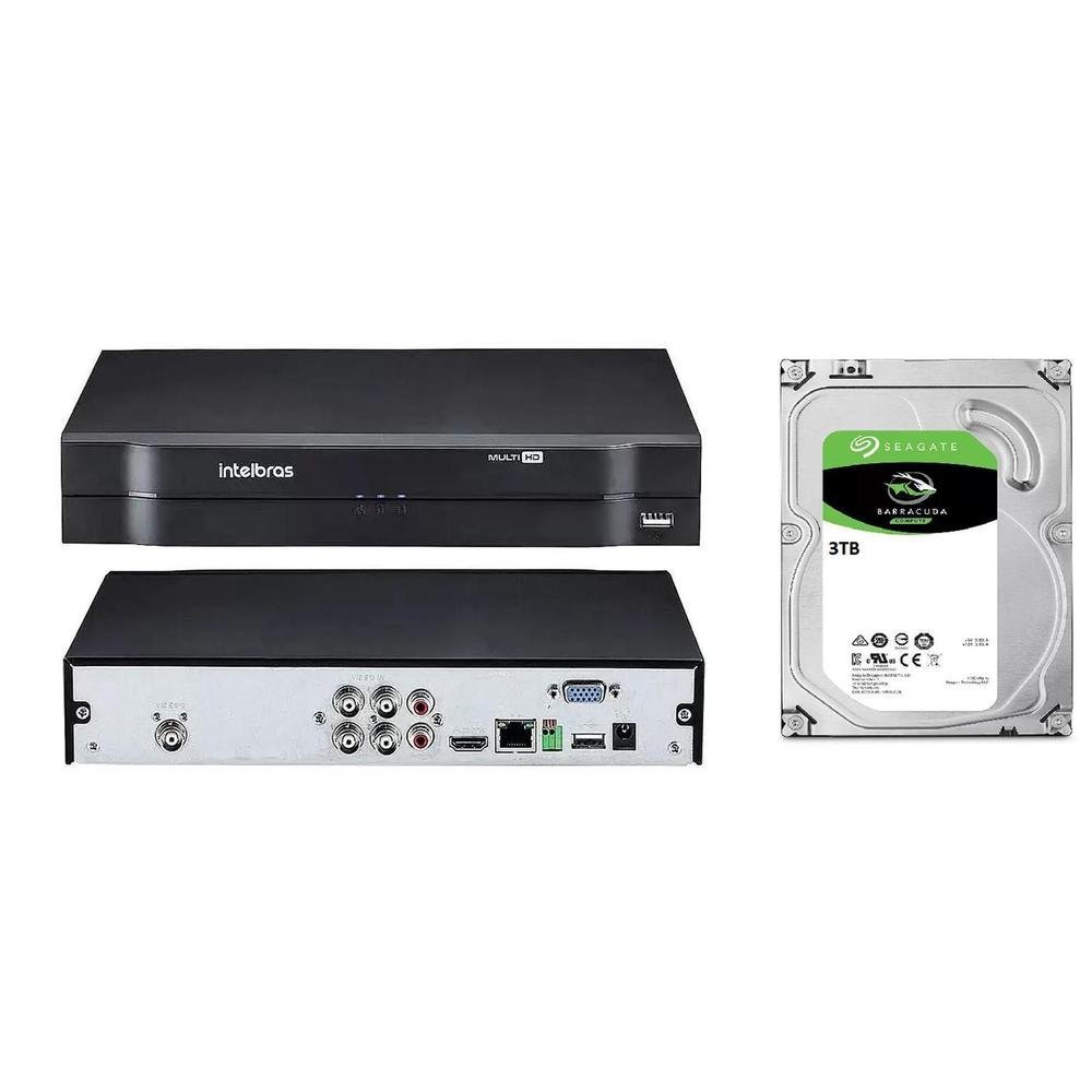 Dvr Gravador Intelbras 4 Canais Hd 3tb KaBuM