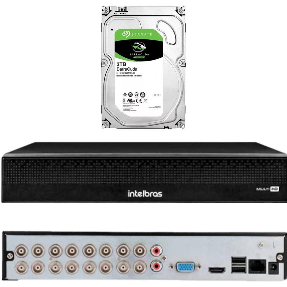 Dvr Gravador Intelbras 16 Canais Hd 3tb KaBuM