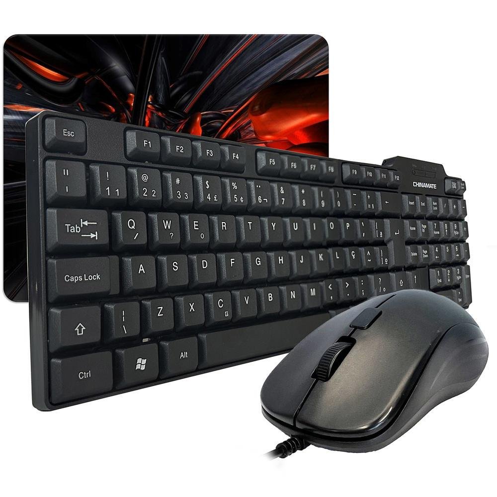Kit Teclado Abnt2 Mouse USB PC KaBuM
