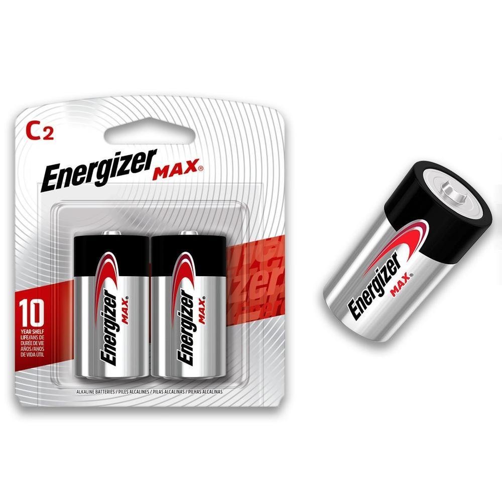02 Pilhas Energizer Média C Max KaBuM