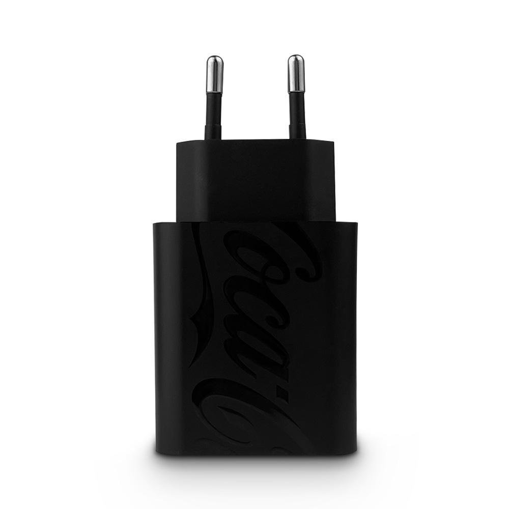 Carregador Lic CocaCola USBC Preto 20w KaBuM