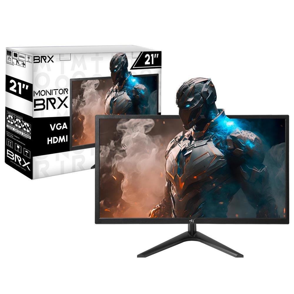 Monitor Gamer BRX LED Tela 21 60Hz HDMI VGA KaBuM