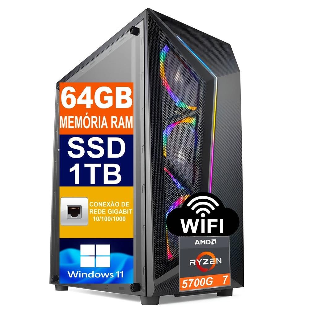 PC Tech Power AMD Ryzen 7 5700g KaBuM