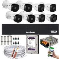 Kit Intelbras 8 Câmeras Multi HD IR KaBuM