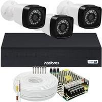 Kit Intelbras Cftv 03 Câmeras Sem HD KaBuM