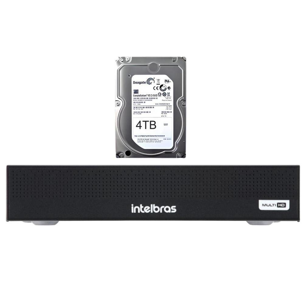 Kit Intelbras DVR Mhdx 3008c HD 4TB KaBuM