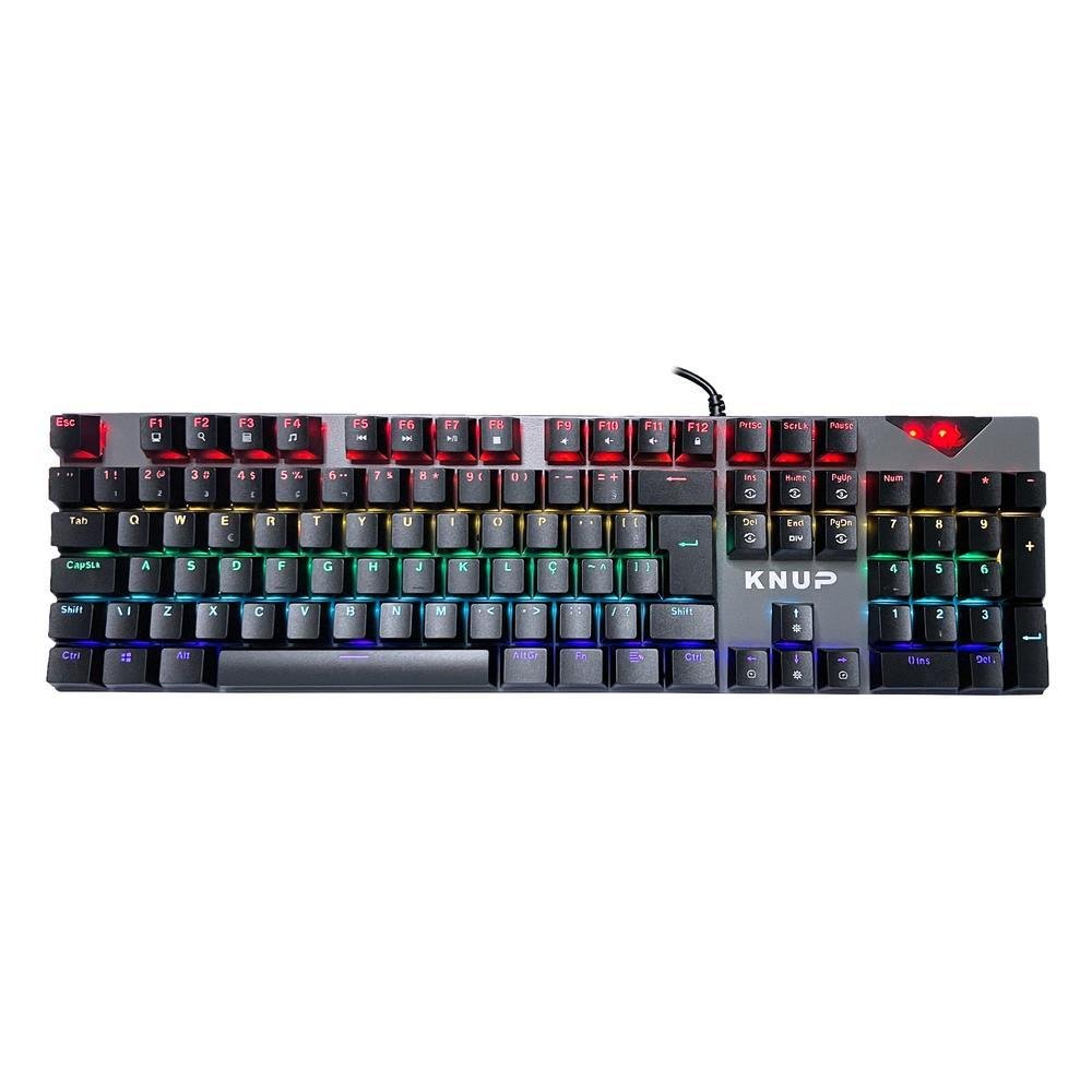 Teclado Gamer Mecânico Knup Blue Switch LED KaBuM