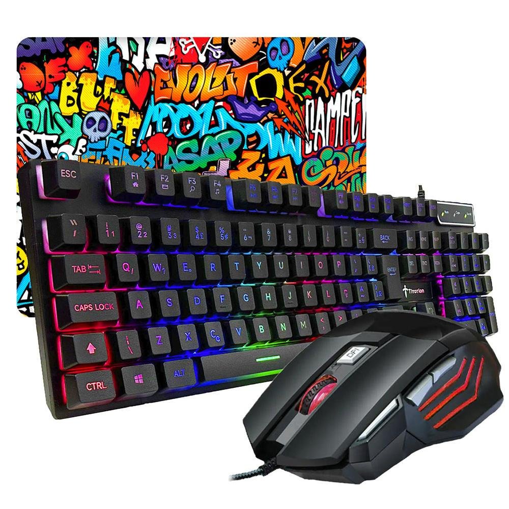 Kit Combo Gamer Teclado SemiMecânico KaBuM