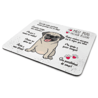 Mouse Pad Dog Meu Pug Melhor Pessoa KaBuM