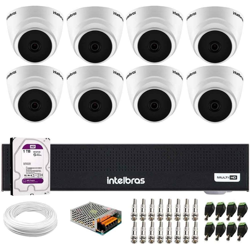 Kit 8 Câmeras Intelbras Vhl 1120 D Hdcvi Lite Hd