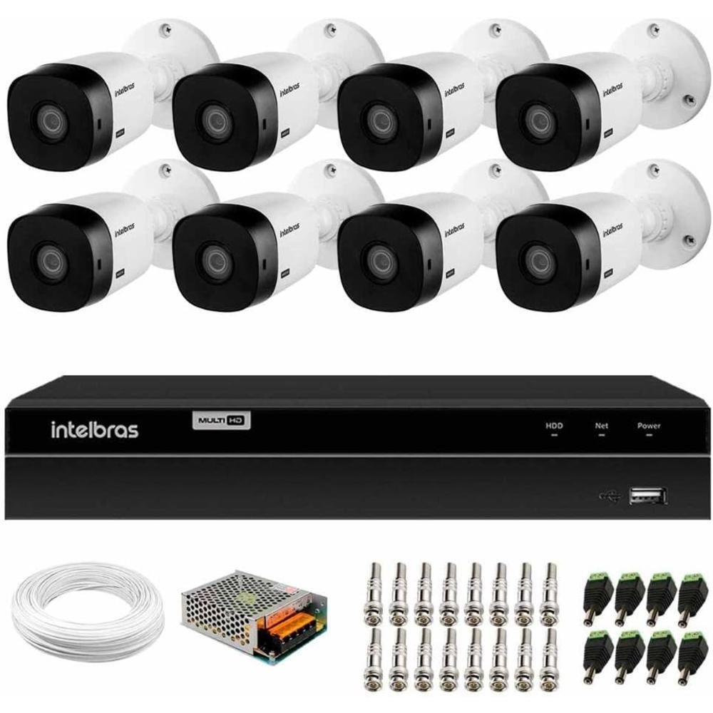 Kit Intelbras 8 Câmeras Hd 720p Vhl 1120 B KaBuM