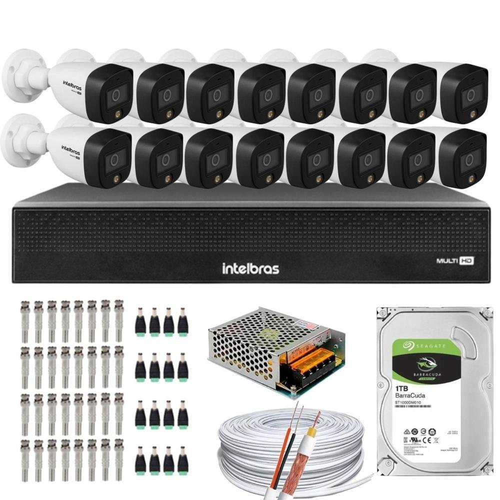 Kit 16 Cameras 1220 Full Color KaBuM