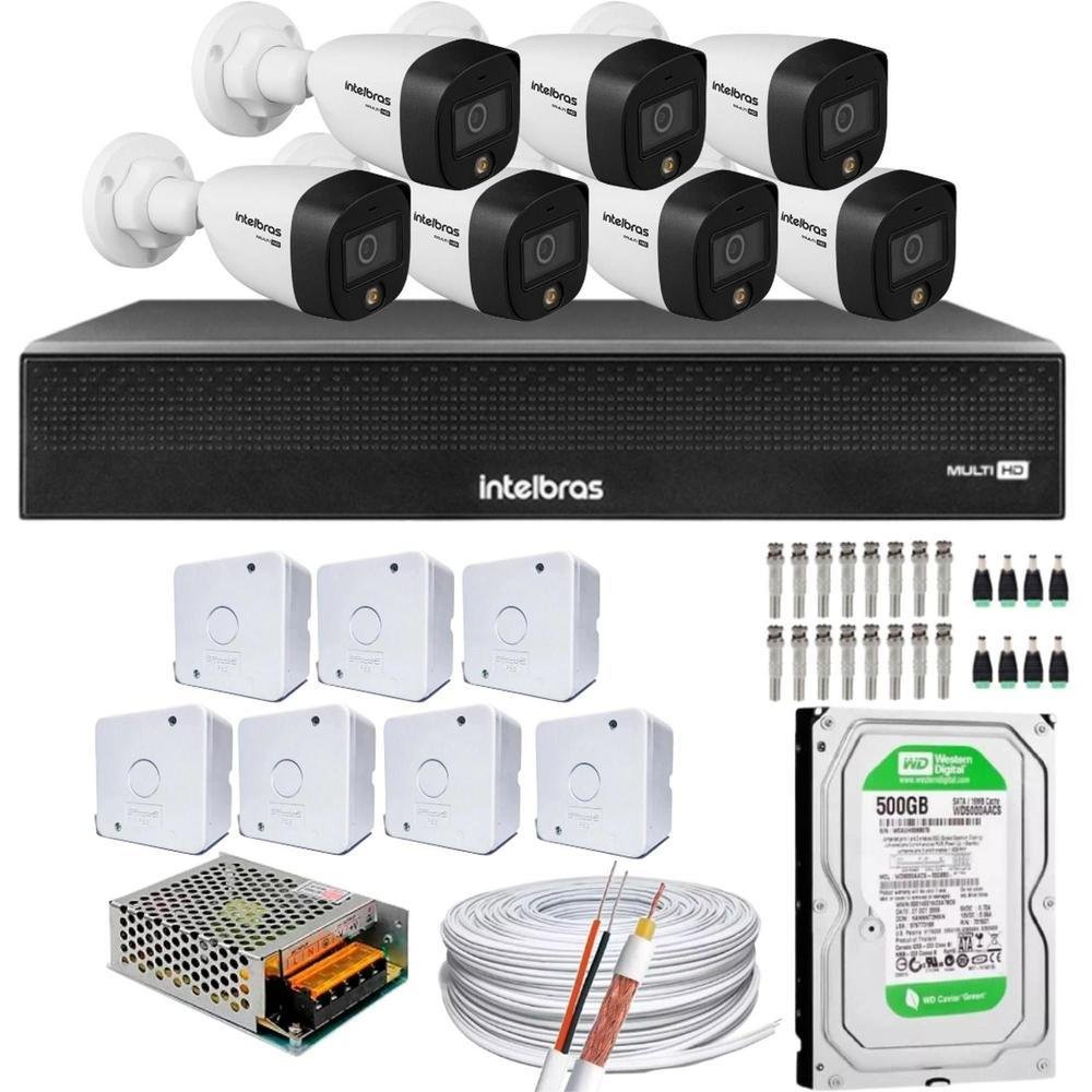 Kit 7 Câmeras Intelbras Cftv 1080p Full Color