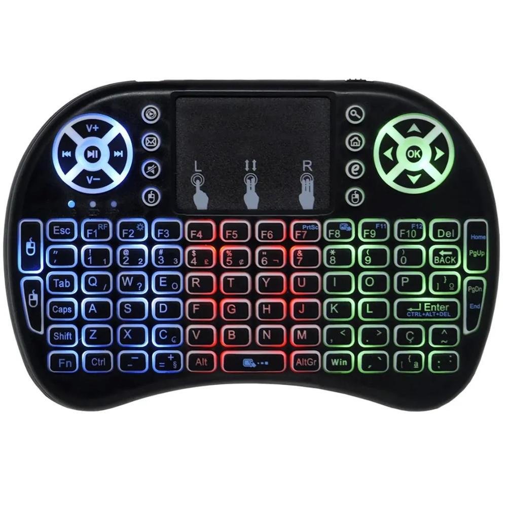 Mini Teclado Sem Fio USB Touch Pad 92 Teclas