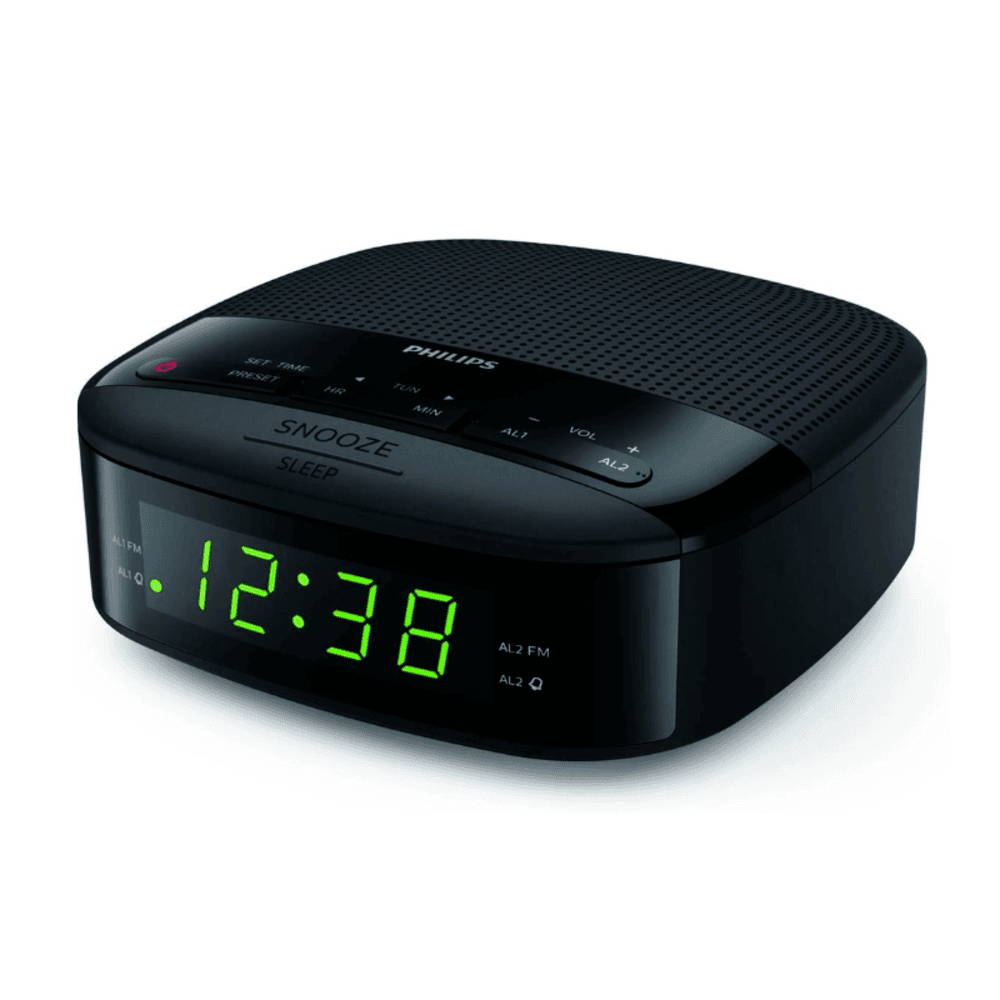 Rádio Relógio Digital Philips Radio FM KaBuM