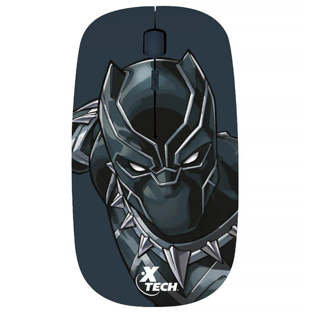 Mouse Xtech Marvel Pantera Negra 1600 DPI KaBuM