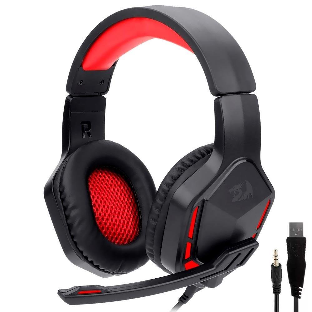 Fone Gamer Redragon H220 Themis Led Com Fio KaBuM