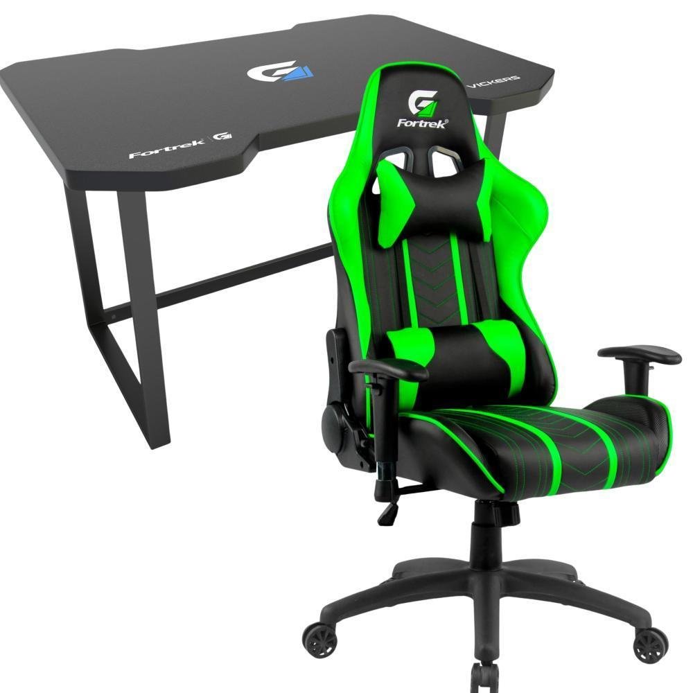 Cadeira Escritório Gamer Fortrek Verde KaBuM