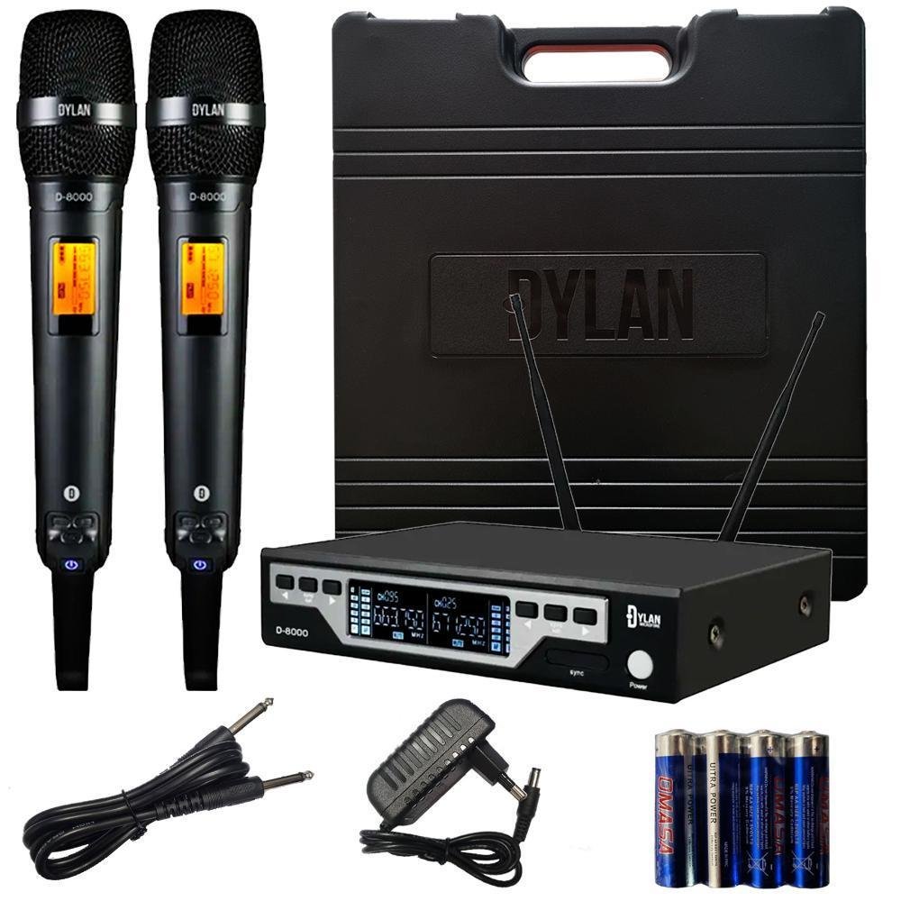 Microfone Sem Fio Dylan D8000s Duplo Uhf KaBuM Microfone Sem Fio Dylan D8000s Duplo Uhf KaBuM