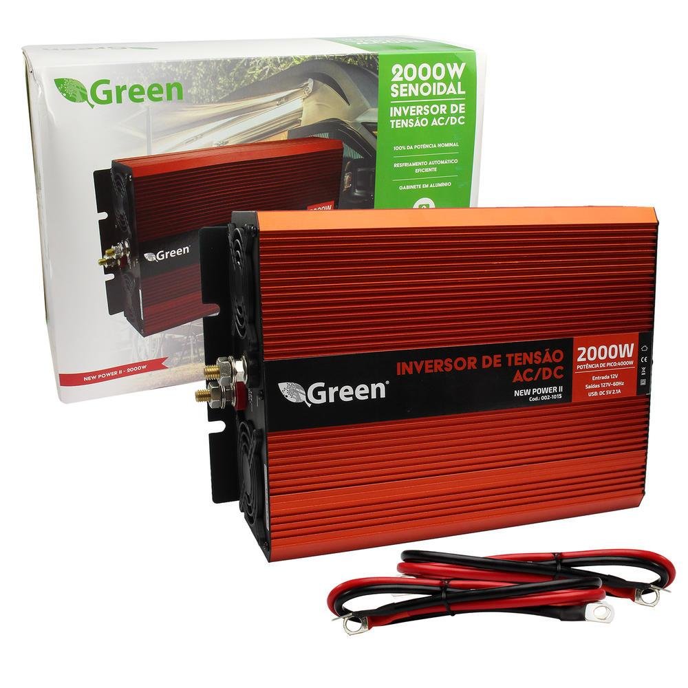 Inversor Off Grid Solar Green 12v 2000w KaBuM