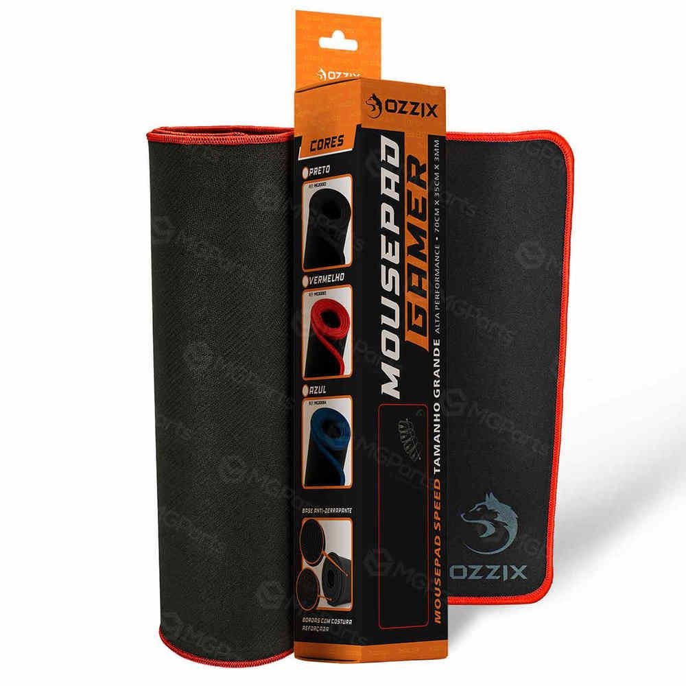 Mousepad Gamer Ozzix Vermelho KaBuM