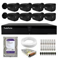 Kit 8 Câmeras Bullet Black Tf 2020 B KaBuM