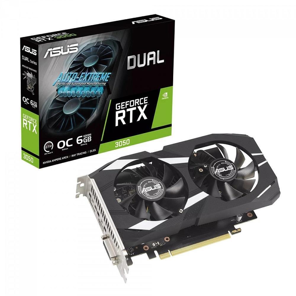 Placa de Vídeo Asus RTX 3050 OC Dual NVIDIA KaBuM