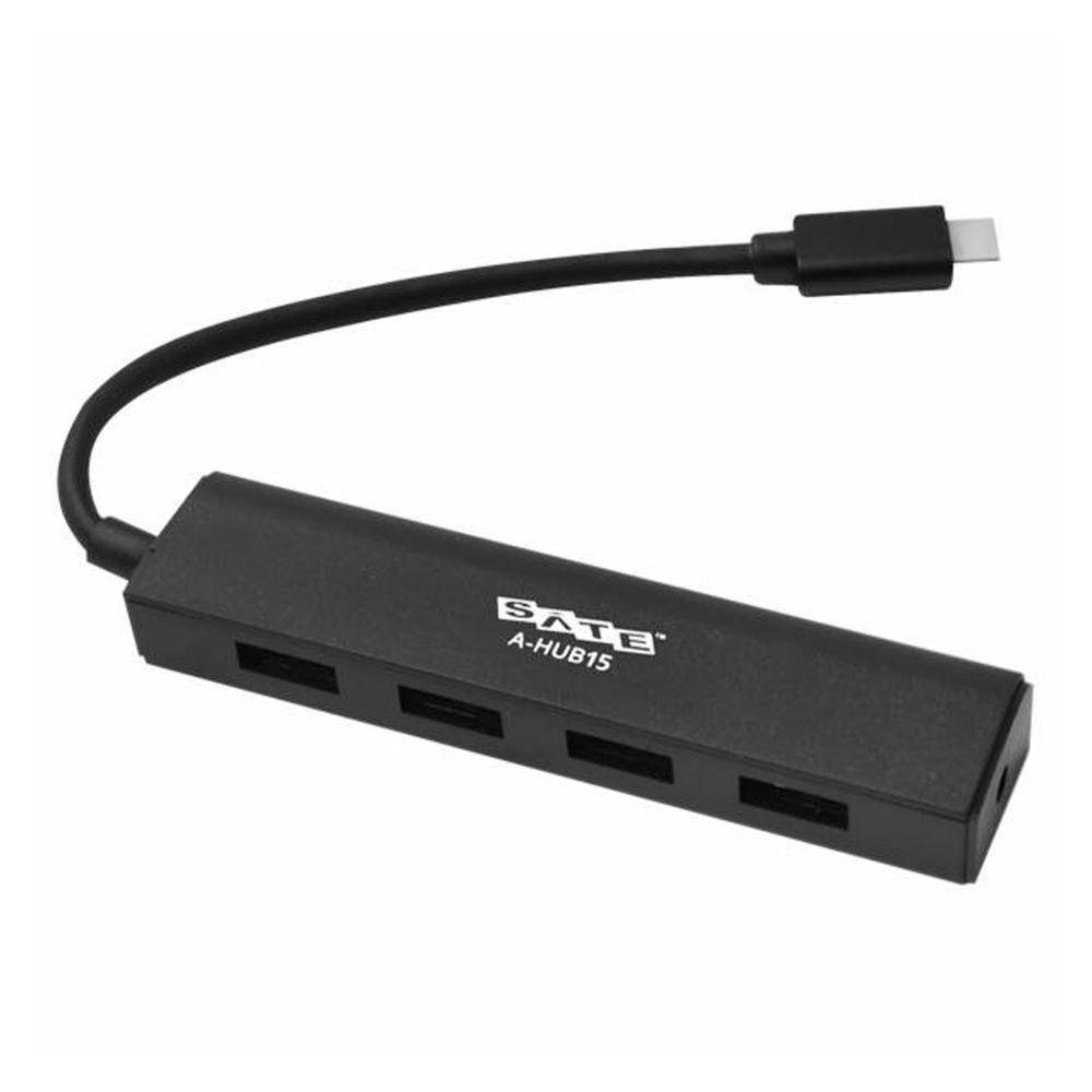 Hub USB TypeC 30 Satellite 4 Portas Preto KaBuM