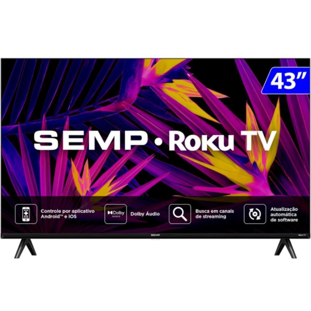 TV 43 Polegadas Semp LED Smart KaBuM